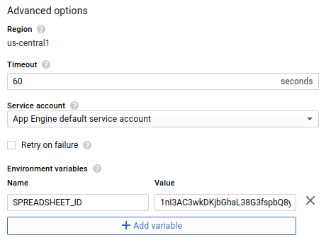 Cloud Function to Automate CSV data import into Google Sheets | Google Codelabs