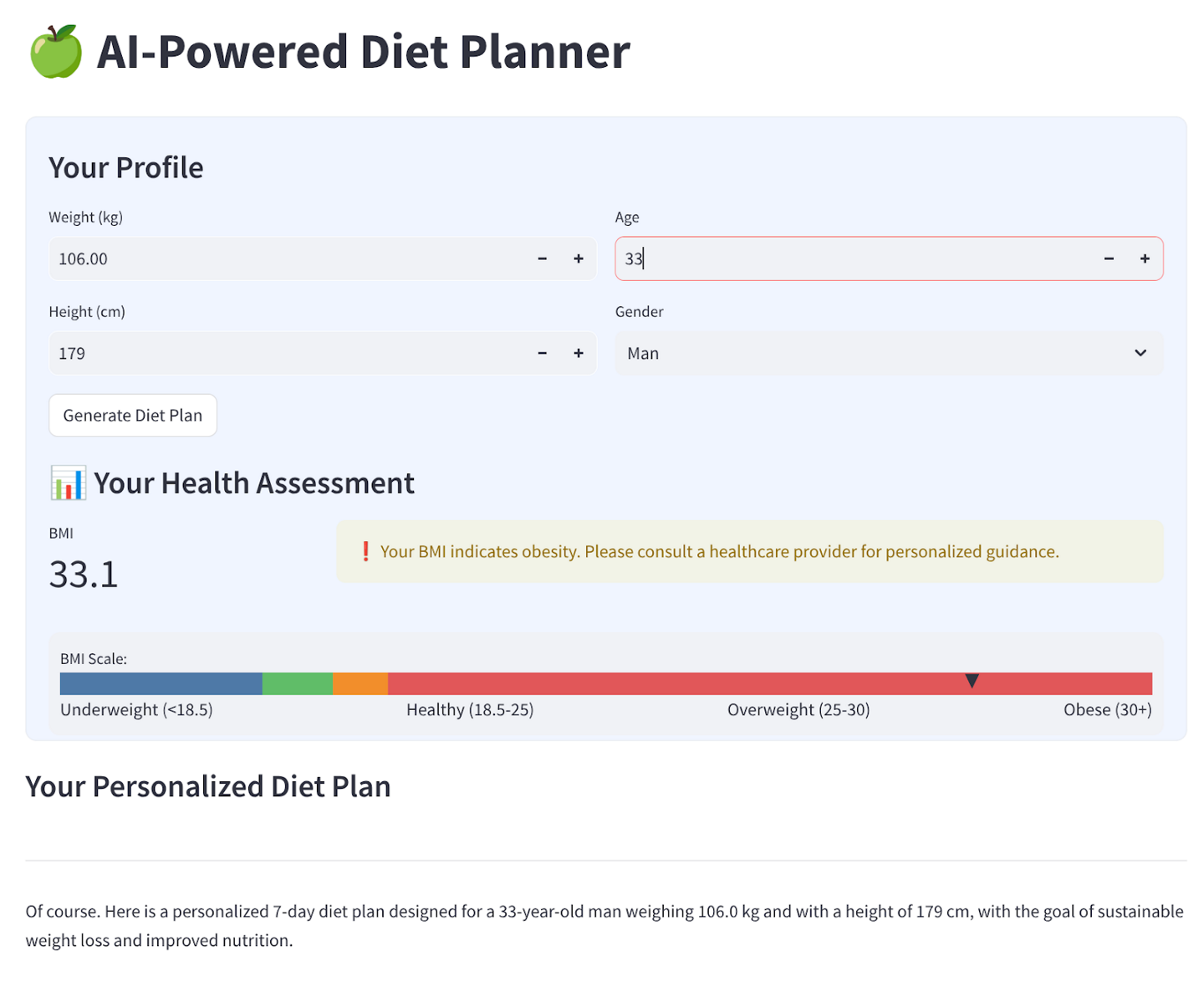 Build and Deploy an AI-Powered Agent Diet Planner with Streamlit, Gemini Pro, Vertex AI and ...
