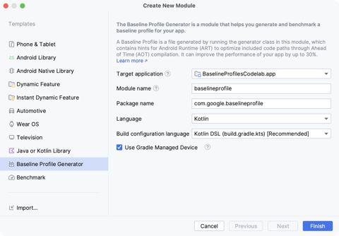 Improve app performance with Baseline Profiles | Google Codelabs