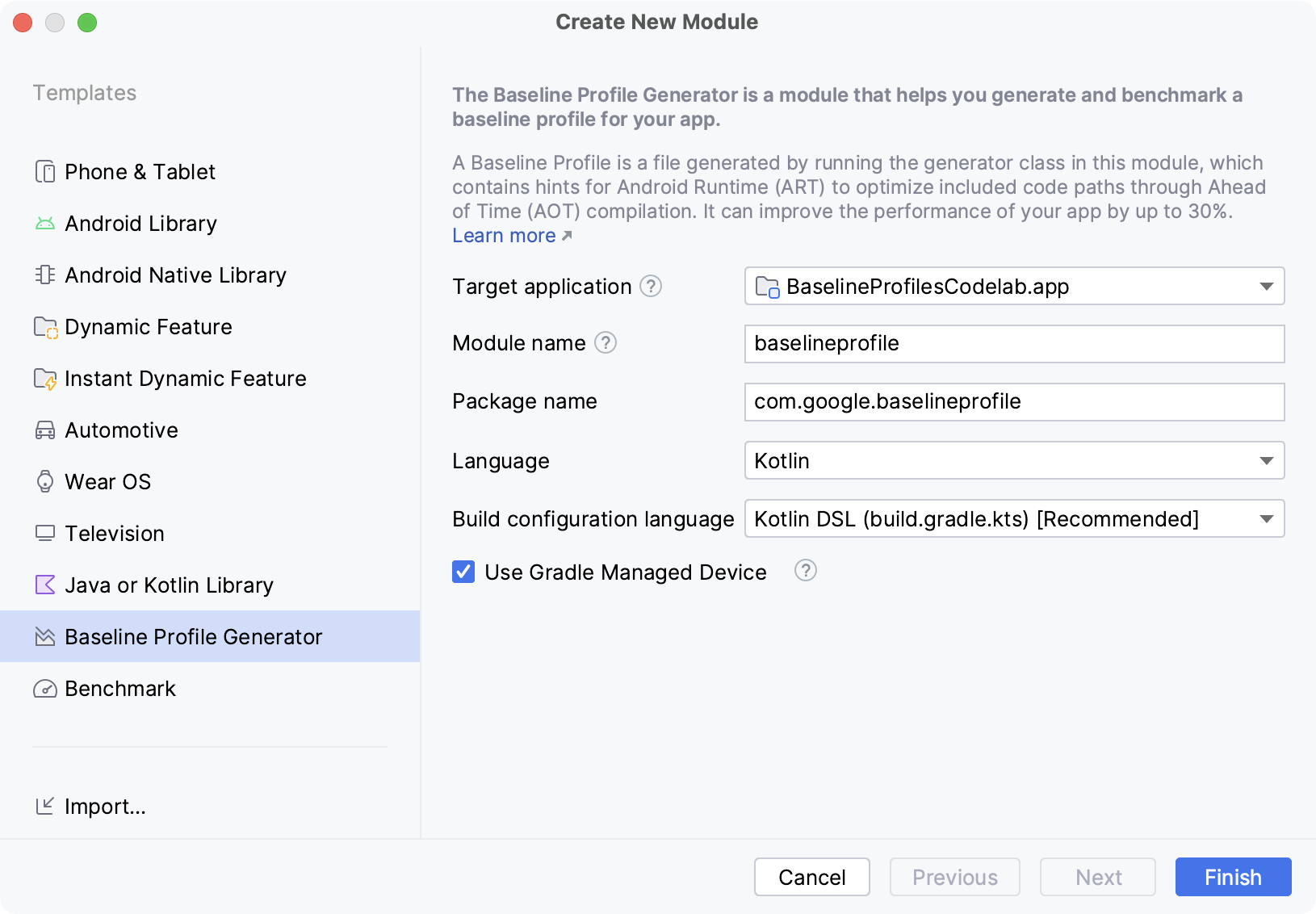 Improve app performance with Baseline Profiles | Google Codelabs