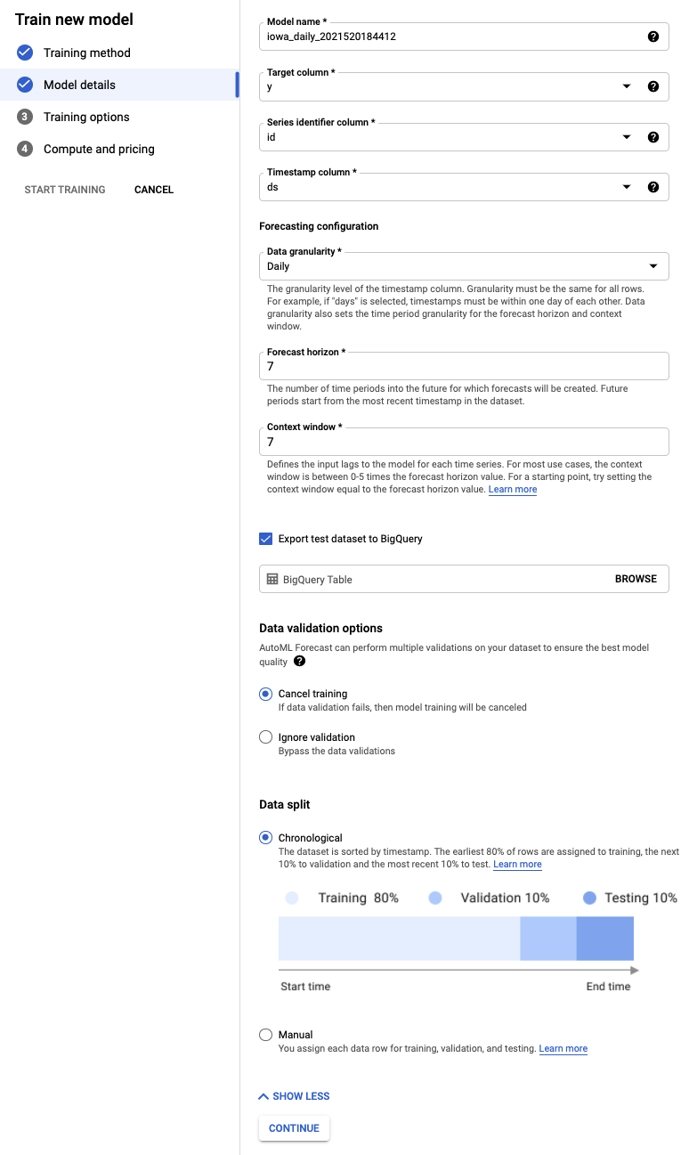 Build an AutoML Forecasting Model with Vertex AI | Google Codelabs