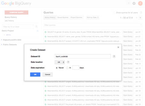 Getting Started with BigQuery ML | Google Codelabs