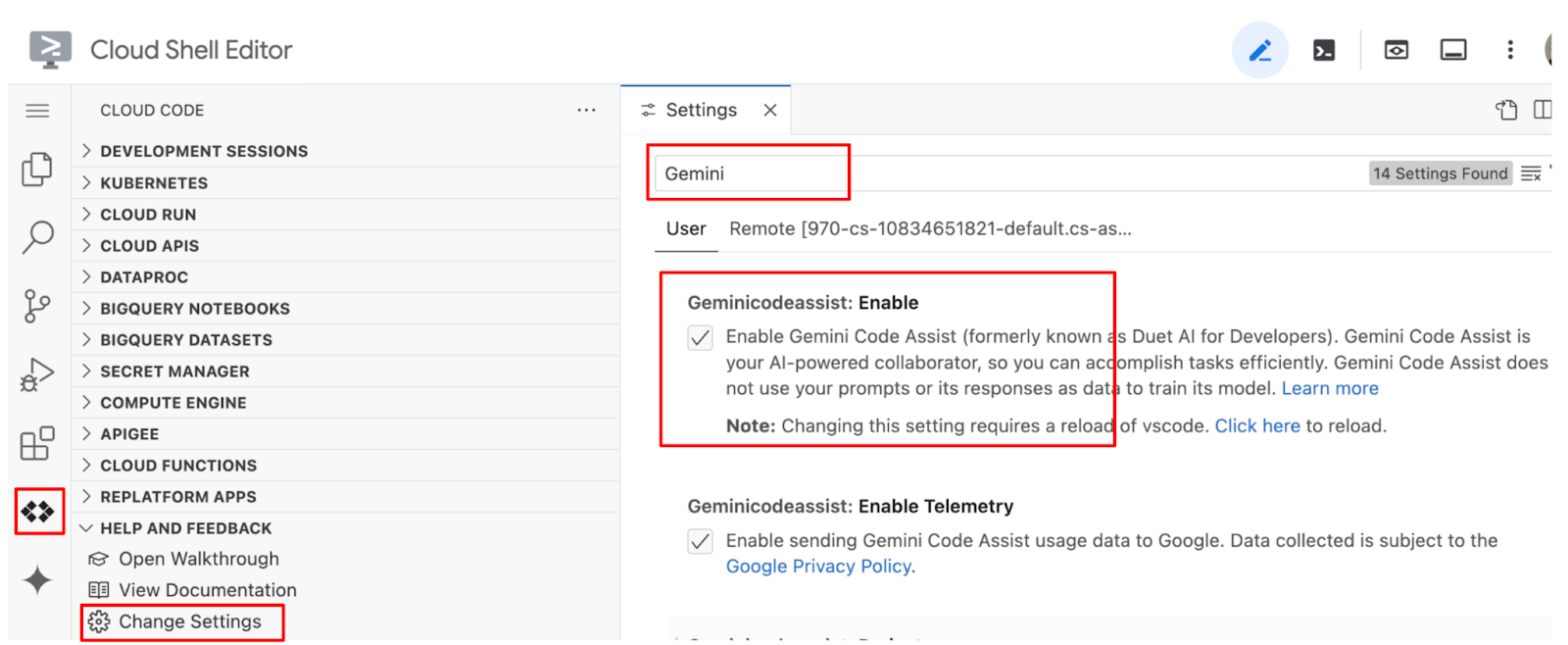 A Tour of Gemini Code Assist Standard and Enterprise for Developers in Google Cloud Shell Editor ...