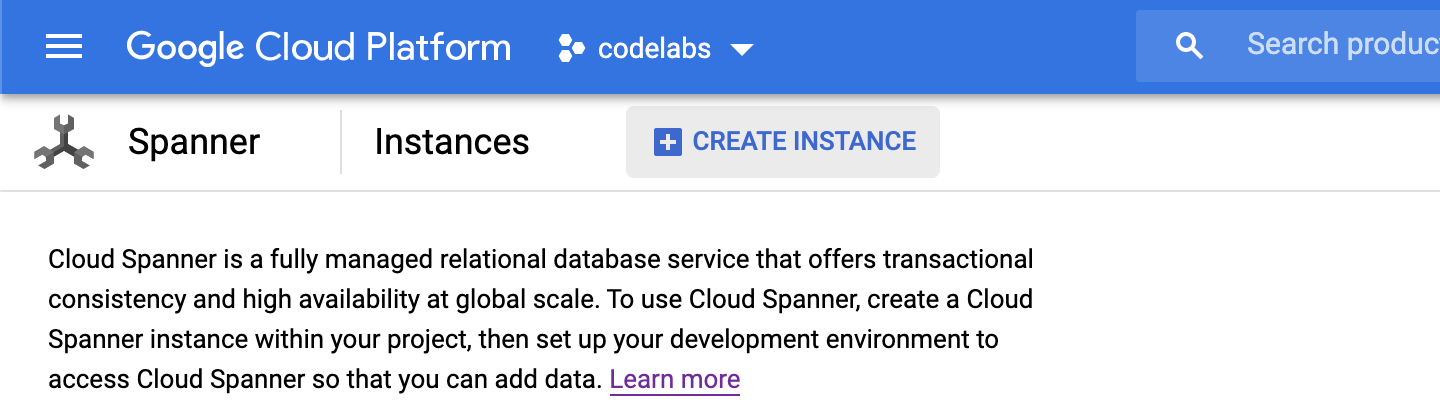 Cloud Spanner: Your First Database | Google Codelabs