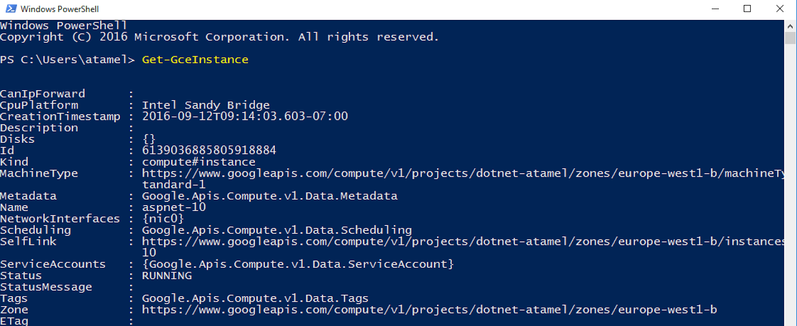 Install and use Cloud Tools for PowerShell | Google Codelabs