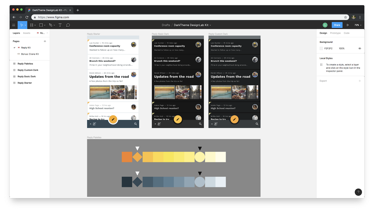 Design a dark theme with Material and Figma | Google Codelabs