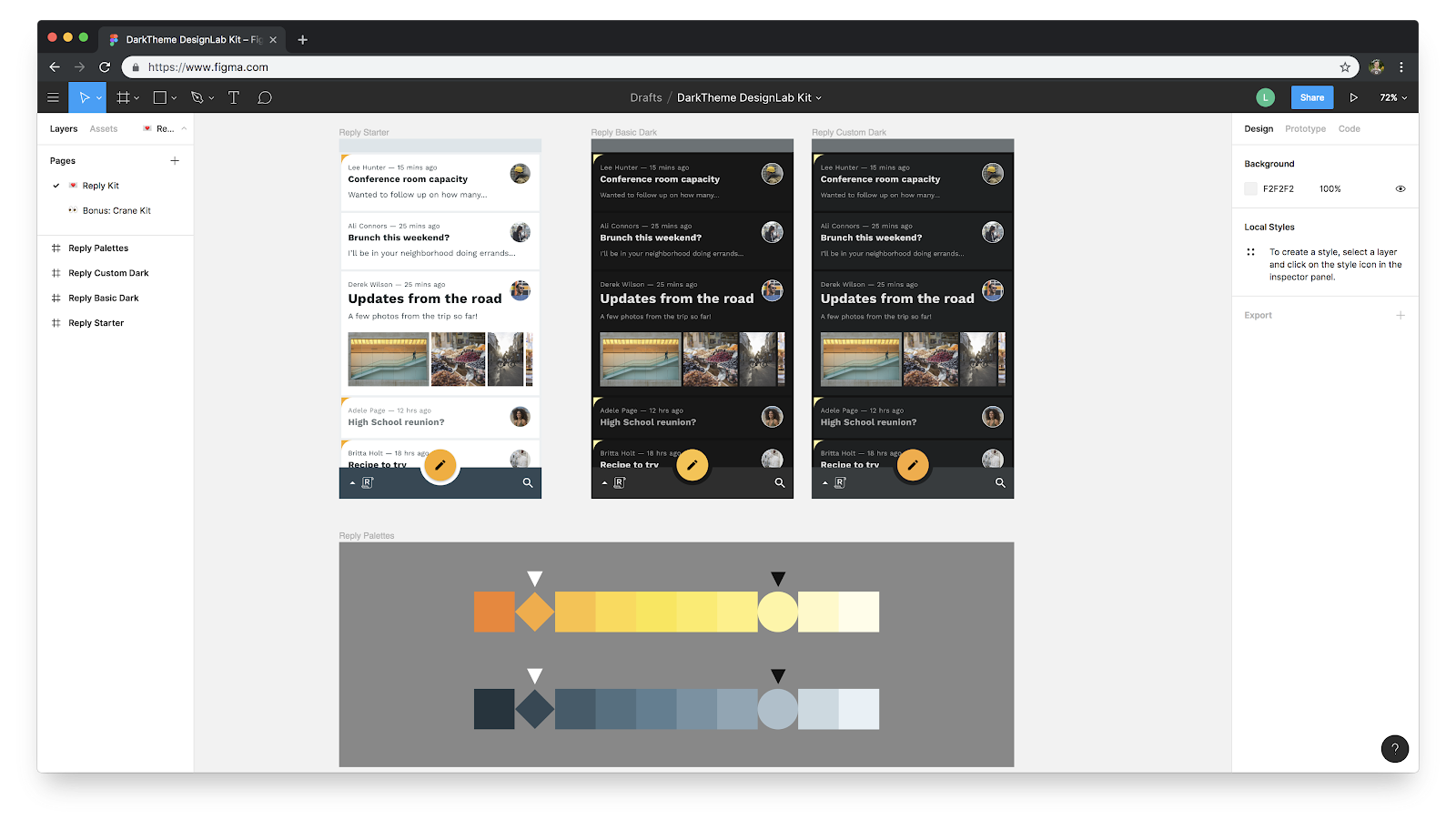 Design a dark theme with Material and Figma | Google Codelabs