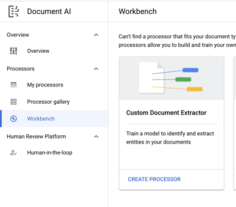 Document AI Workbench - Custom Document Extractor | Google Codelabs