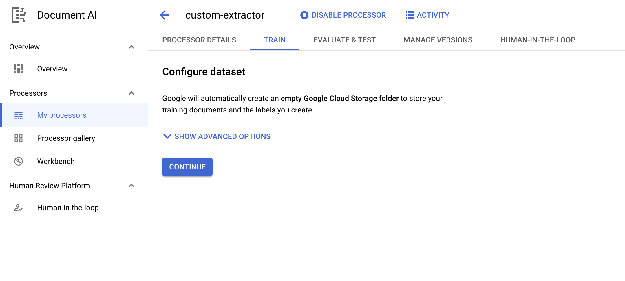 Document AI Workbench - Custom Document Extractor | Google Codelabs