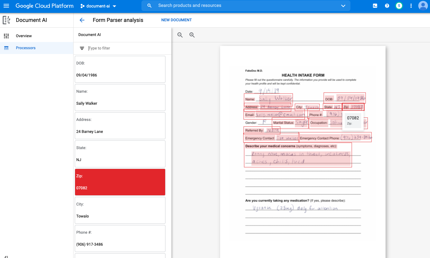 Use Document AI to Intelligently Process your Handwritten Forms (Node.js) | Google Codelabs