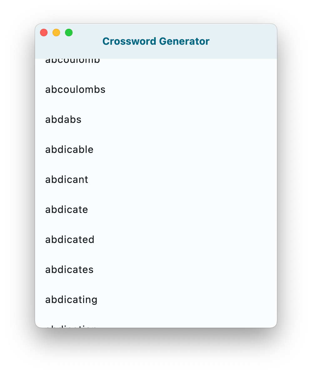 Build a word puzzle with Flutter | Google Codelabs