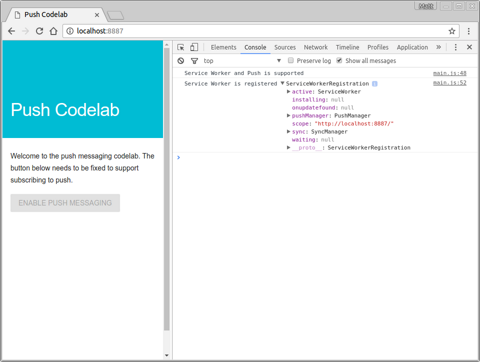 Add push notifications to a web app | Google Codelabs
