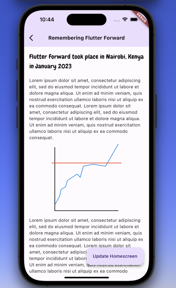 Como adicionar um widget de tela inicial ao app do Flutter | Google Codelabs
