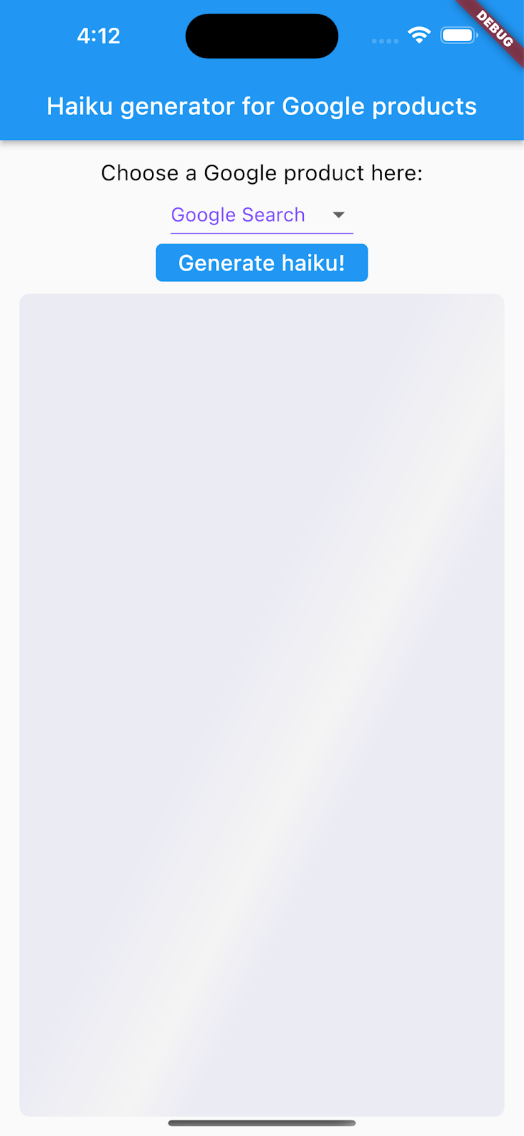 Create haikus about Google products with the PaLM API and Flutter ...