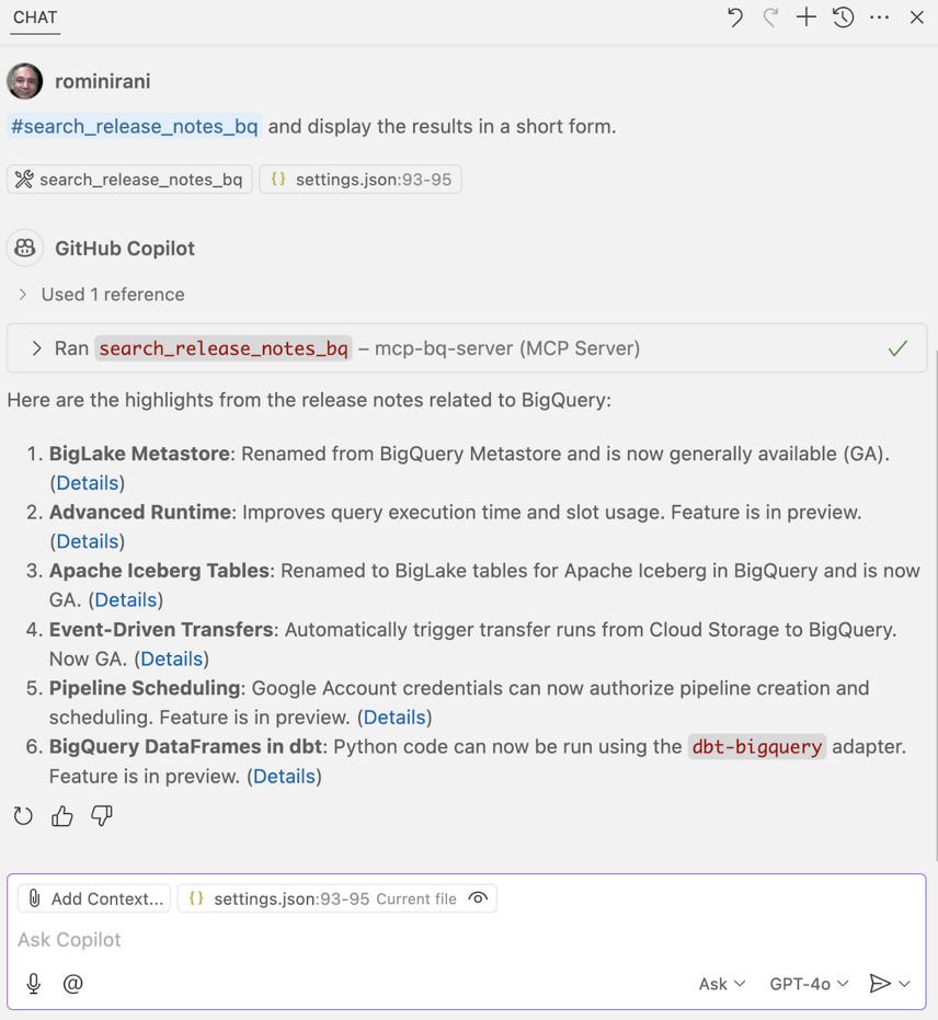 MCP Toolbox for Databases: Making BigQuery datasets available to MCP clients | Google Codelabs