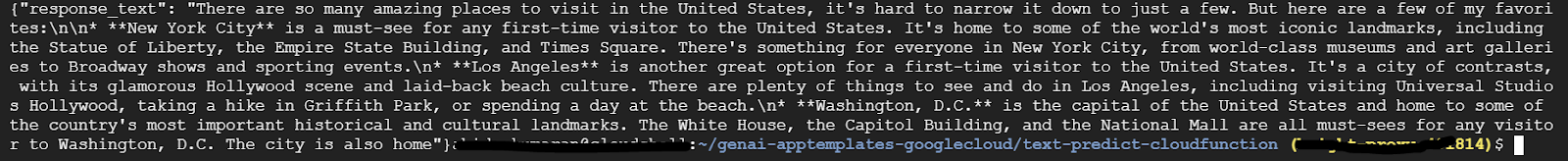 Cloud Function that wraps the PaLM Text Bison Models | Google Codelabs