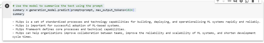 Text Summarization Methods using Vertex AI PaLM API | Google Codelabs