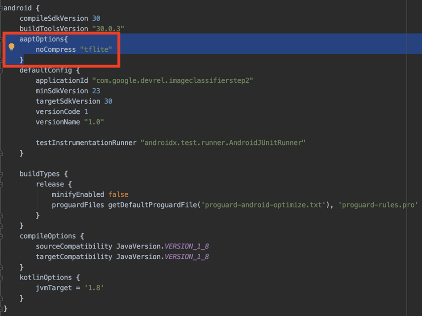 Integrate a Custom Model into your App | Google Codelabs