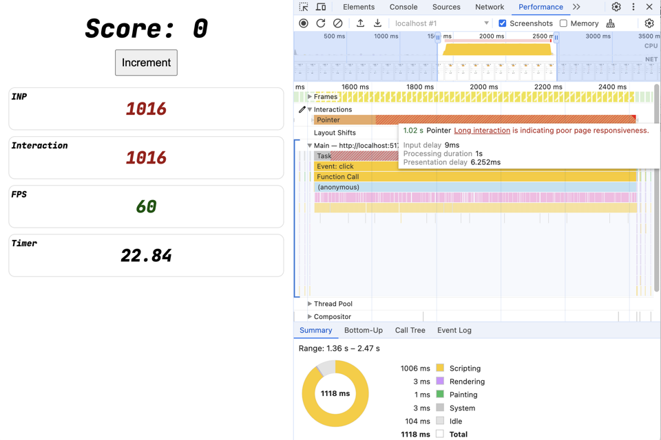 Understanding Interaction to Next Paint (INP) | Google Codelabs