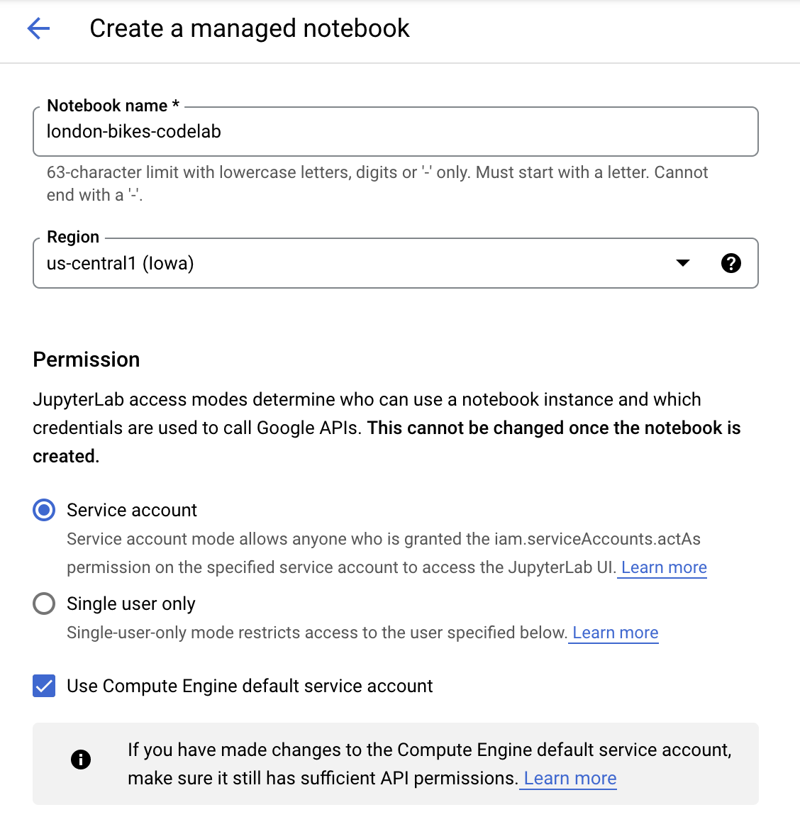 Vertex AI Workbench: Train a TensorFlow model with data from BigQuery ...